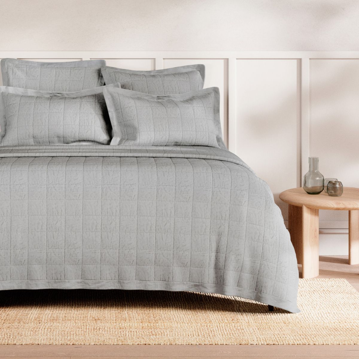 Buy grey marle Abbotson Linen Bed Cover | Sheridan Australia