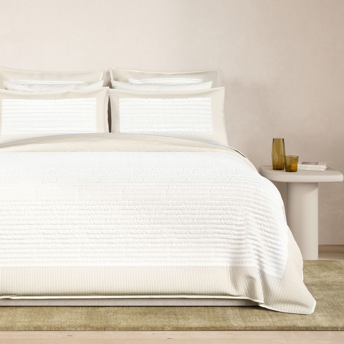 Reframed Bedcover Milk Tea | Sheridan Australia